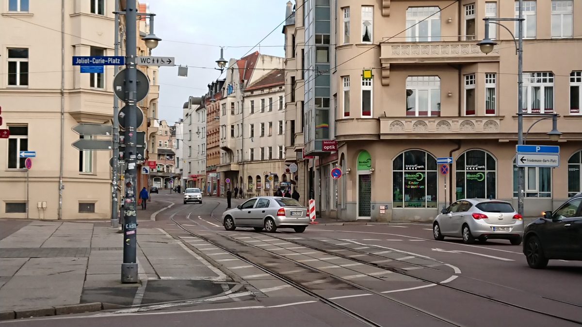 Große Steinstraße: Baustelle wird zum Kunst-Event – Du bist Halle
