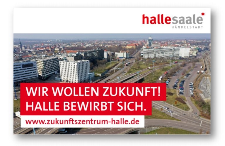 Stadt Halle wirbt auf 13 Video-Displays für „Zukunftszentrum“ – Du bist Halle